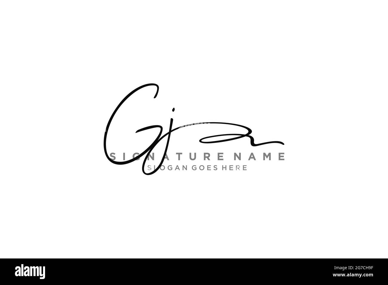 GJ Letter Signature Logo Template elegant design logo Sign Symbol ...