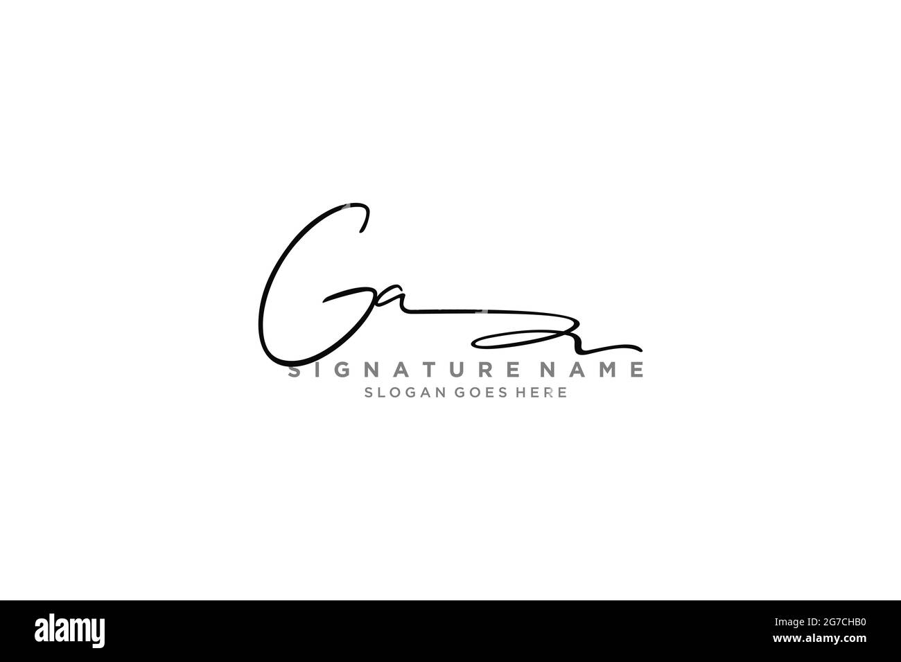 GA Letter Signature Logo Template elegant design logo Sign Symbol ...