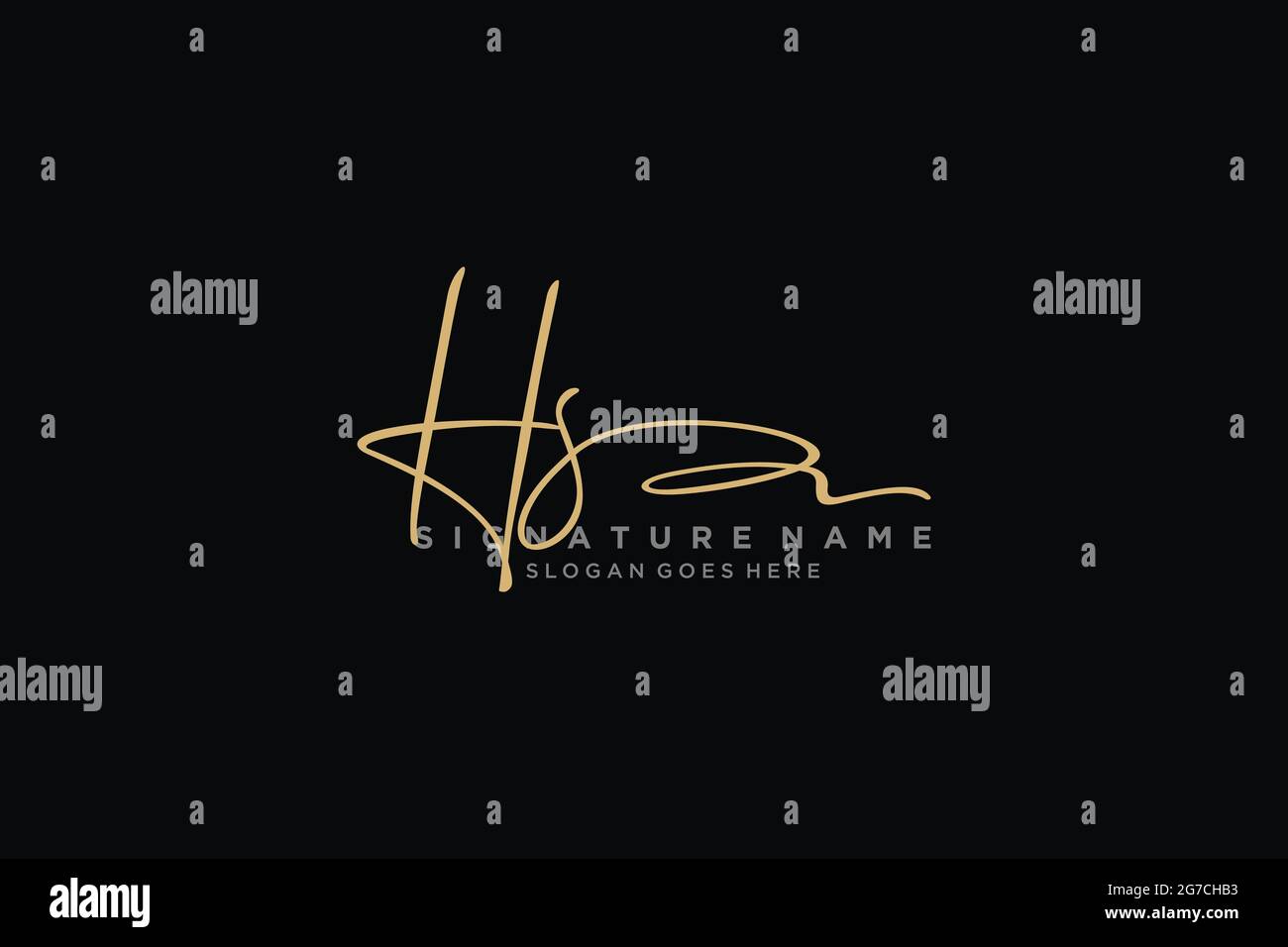 HS Letter Signature Logo Template elegant design logo Sign Symbol ...