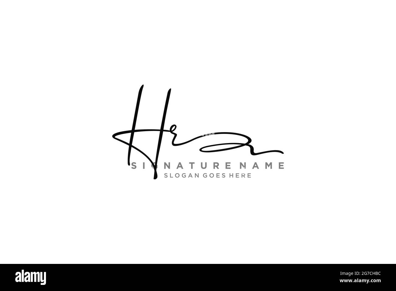 HR Letter Signature Logo Template elegant design logo Sign Symbol ...