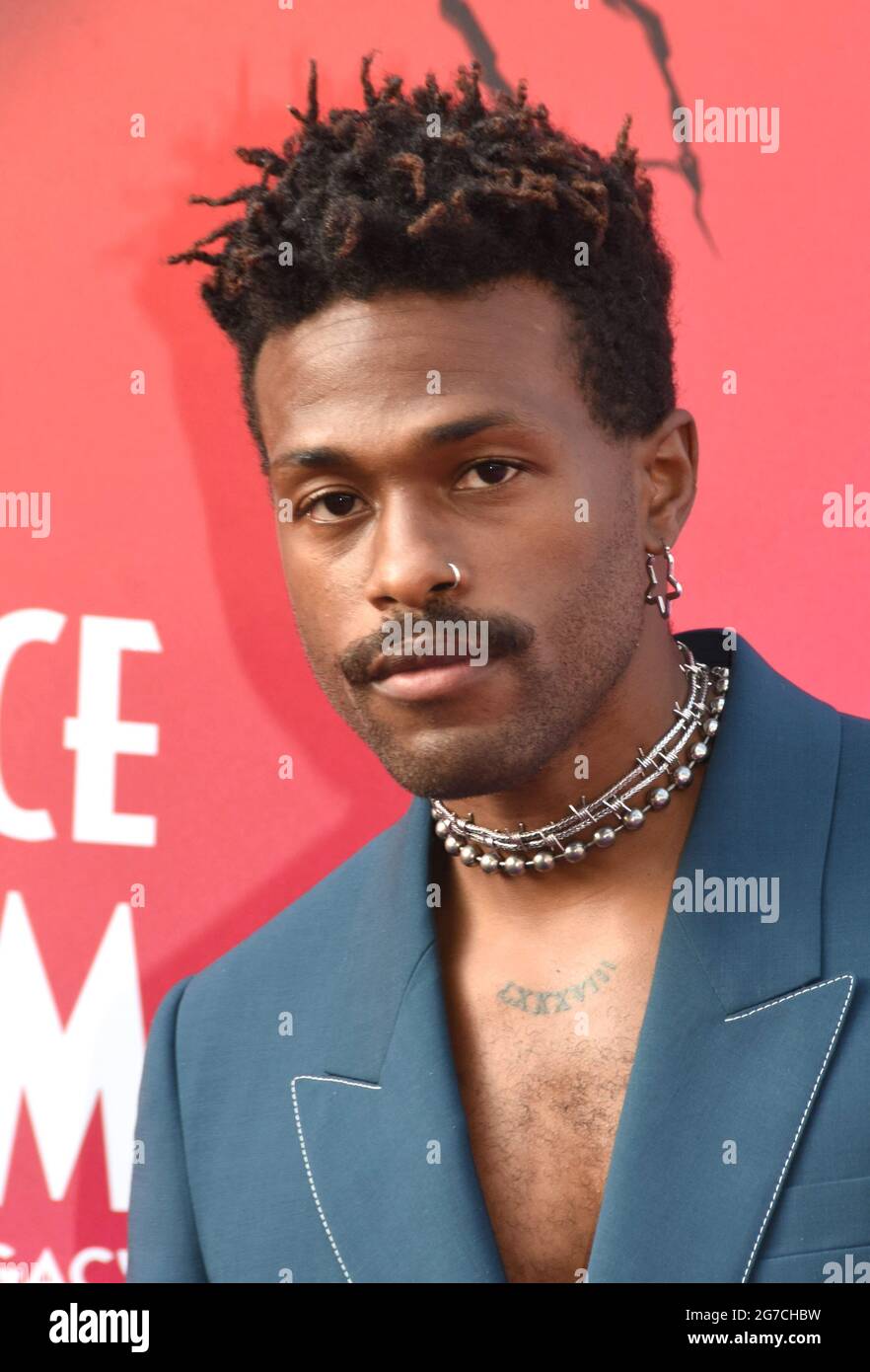 Los Angeles, California, USA 12th July 2021 Rapper Duckwrth, aka Jared ...