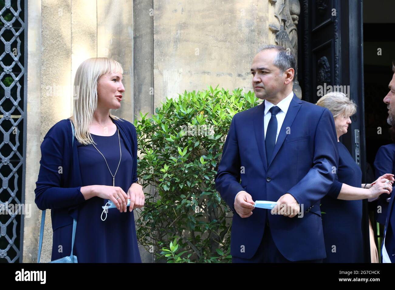 Maria Schulz,Octavian Ursu bei der feierlichen Eröffnung des ...