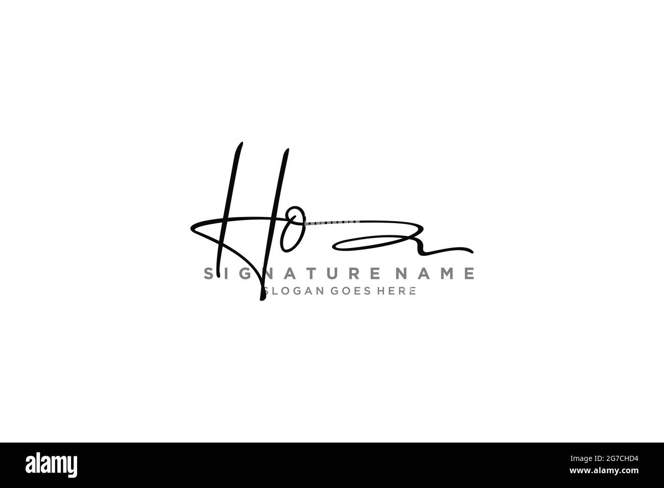 HO Letter Signature Logo Template elegant design logo Sign Symbol ...