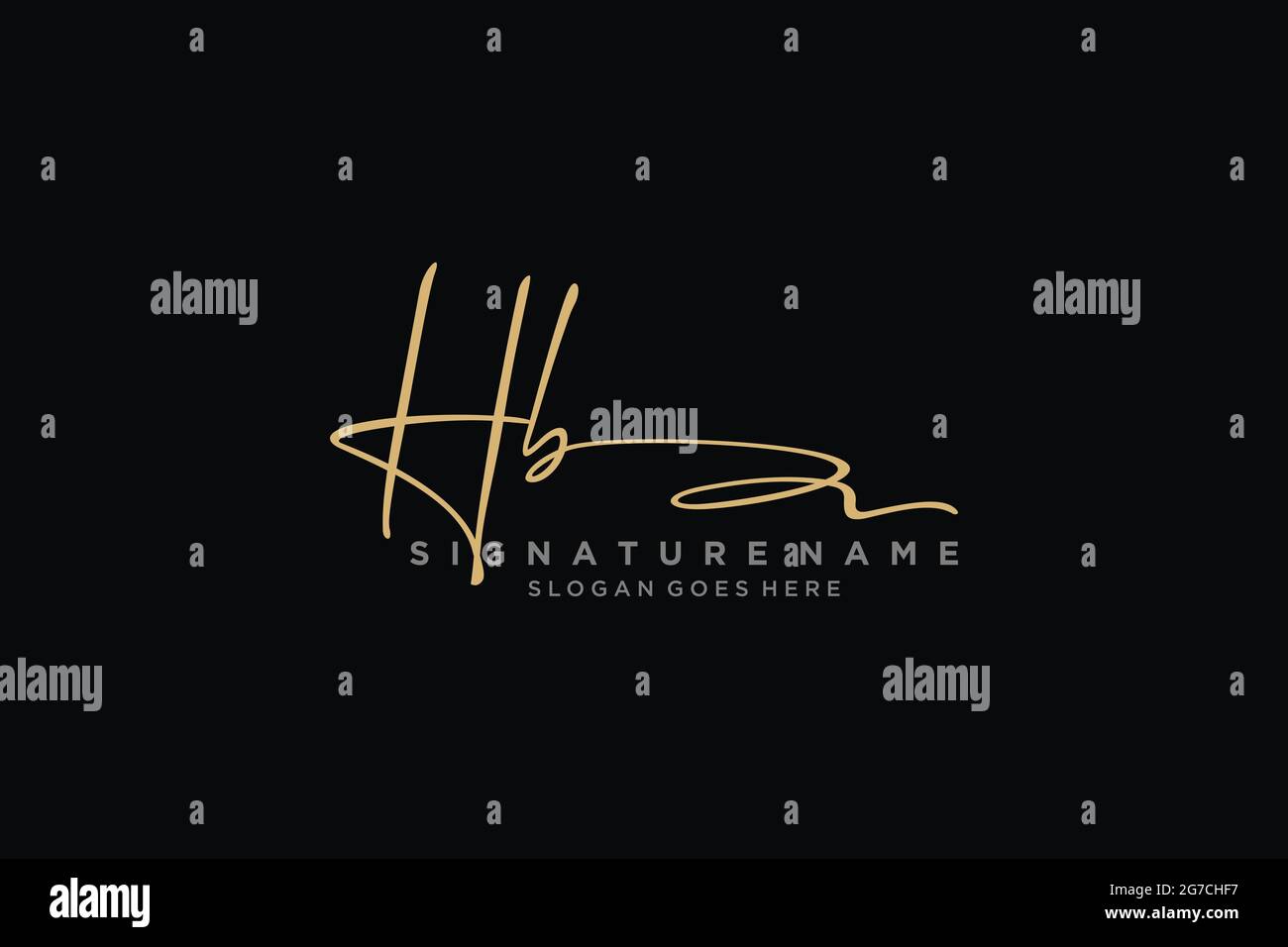 HB Letter Signature Logo Template elegant design logo Sign Symbol ...