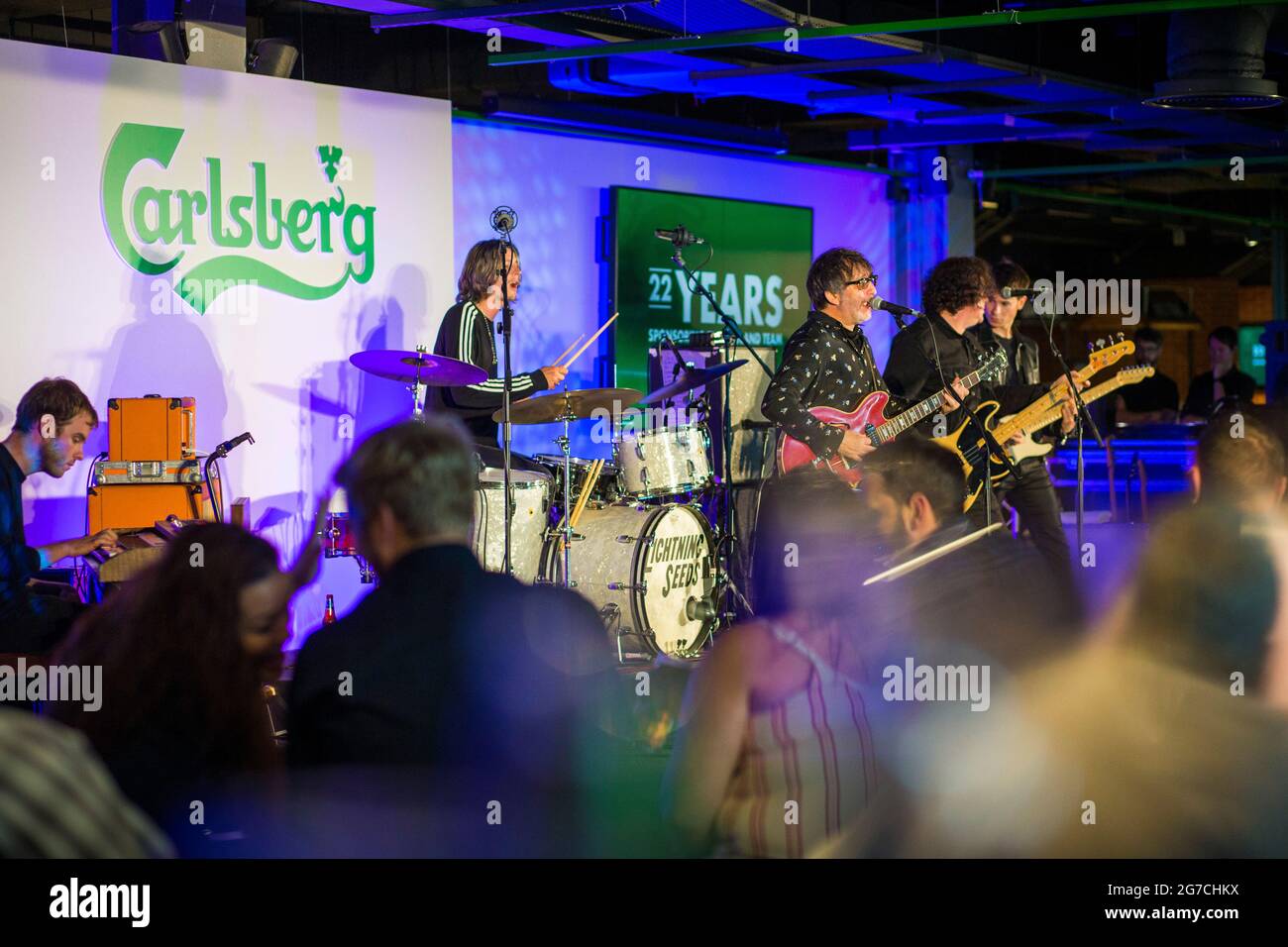The Lightening Seeds perform at a Carlsberg event held at the home of ...