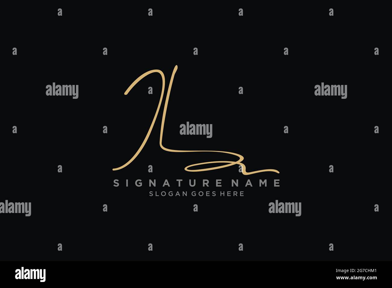 IL Letter Signature Logo Template elegant design logo Sign Symbol ...