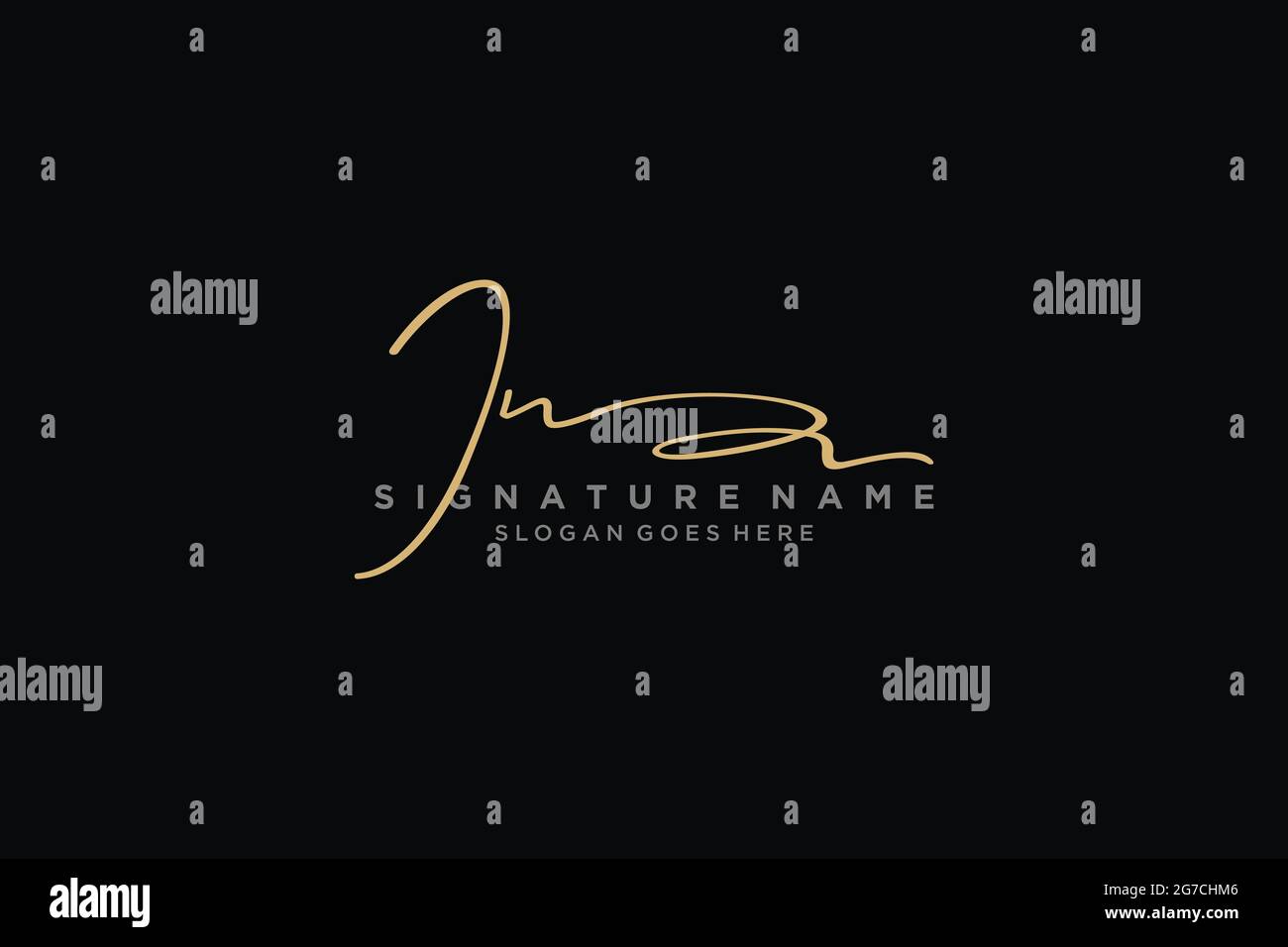 IN Letter Signature Logo Template elegant design logo Sign Symbol ...