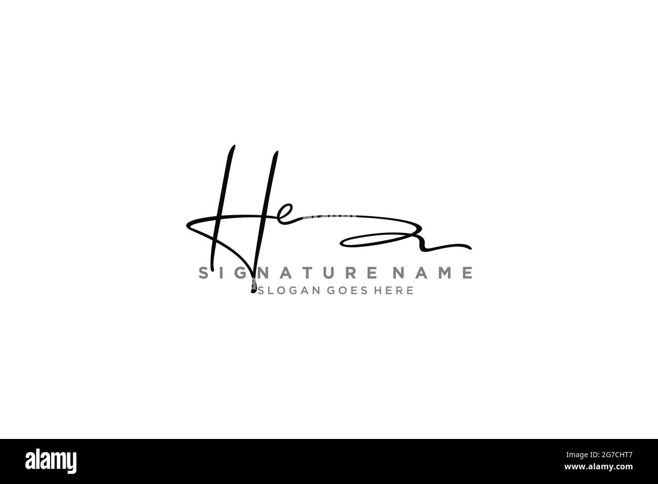 HE Letter Signature Logo Template elegant design logo Sign Symbol ...