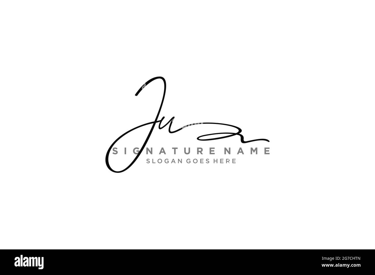 JU Letter Signature Logo Template elegant design logo Sign Symbol template vector icon Stock ...