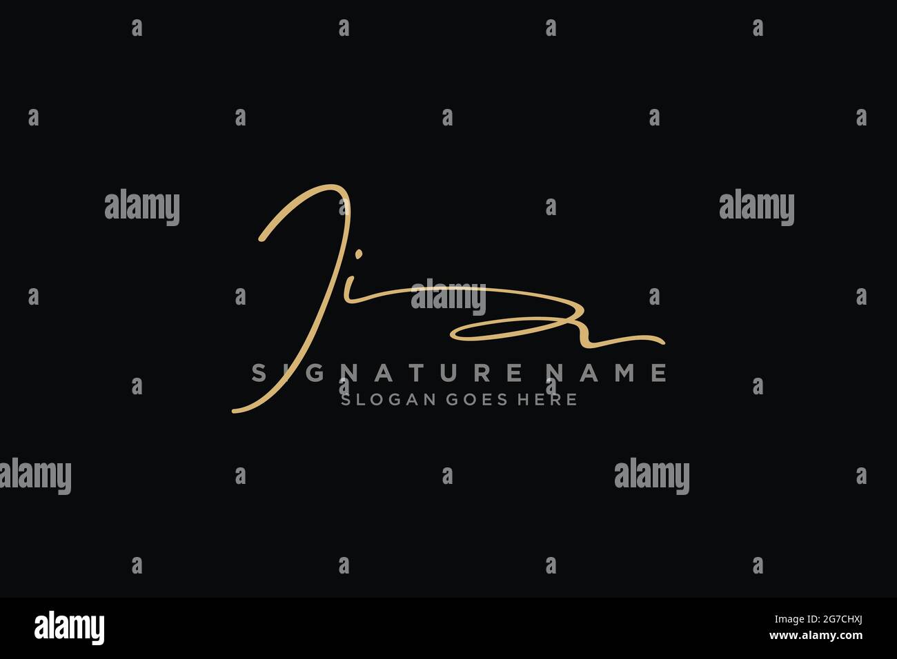 II Letter Signature Logo Template elegant design logo Sign Symbol ...