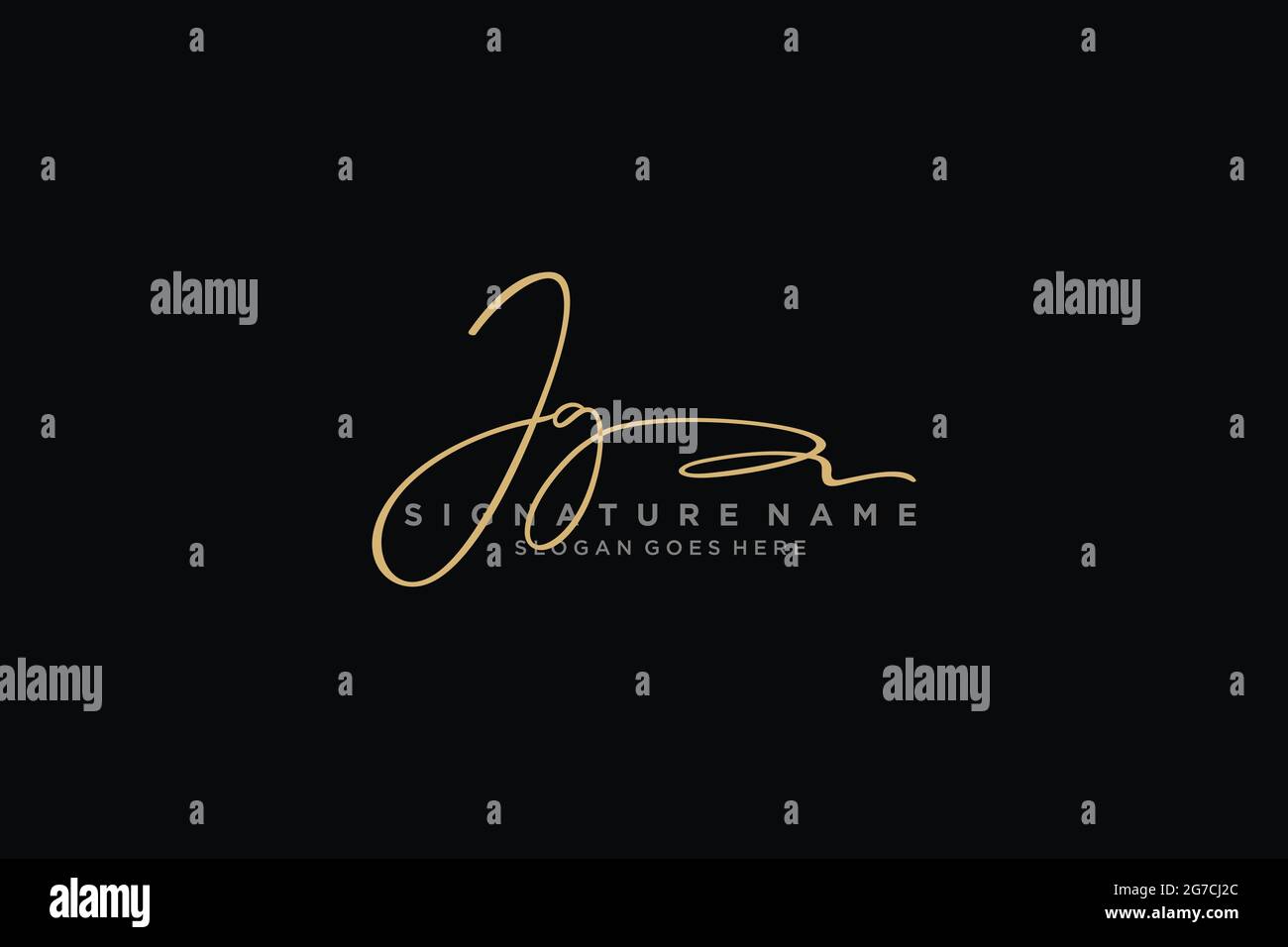 JG Letter Signature Logo Template elegant design logo Sign Symbol ...