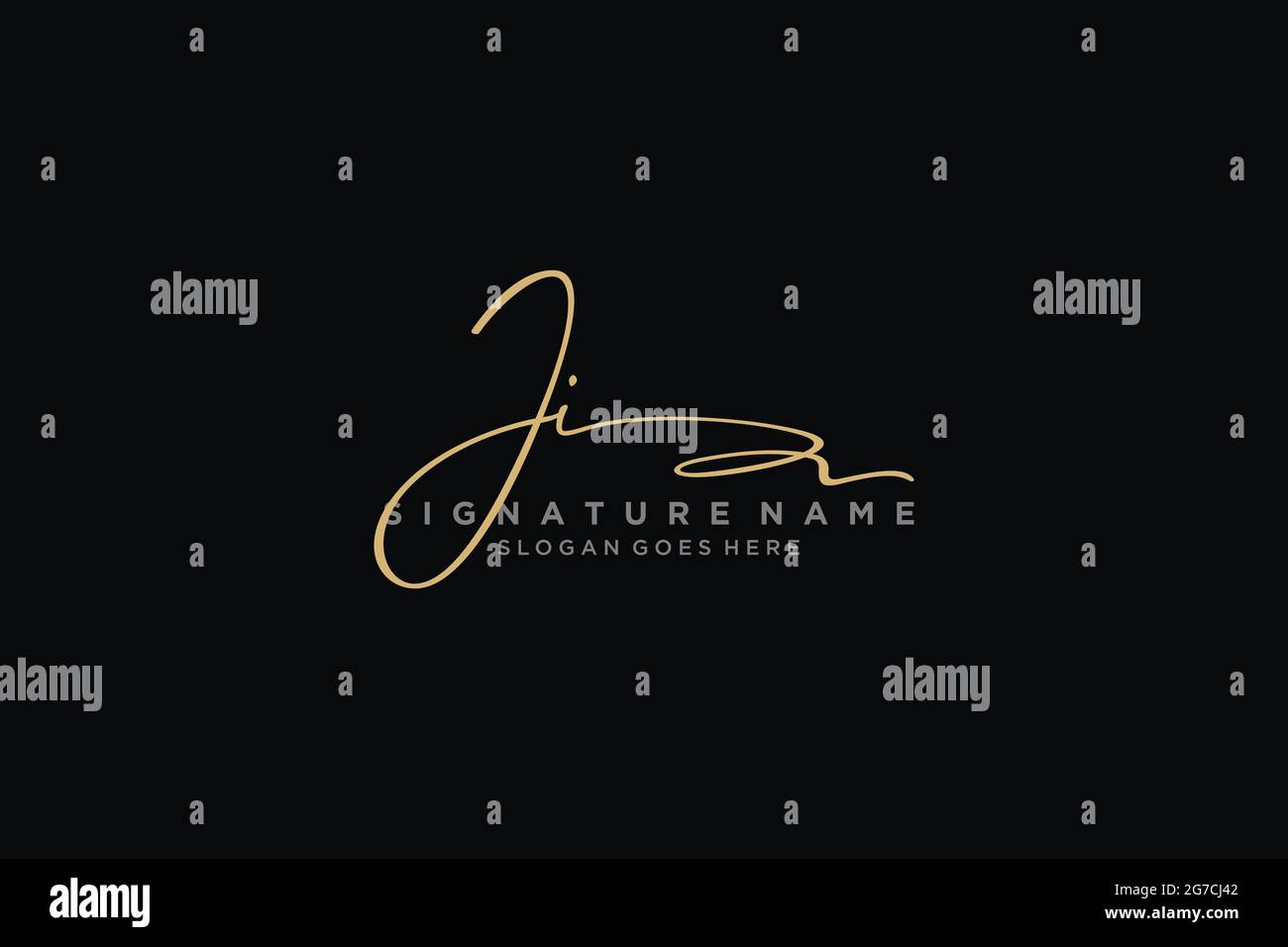 JI Letter Signature Logo Template elegant design logo Sign Symbol ...