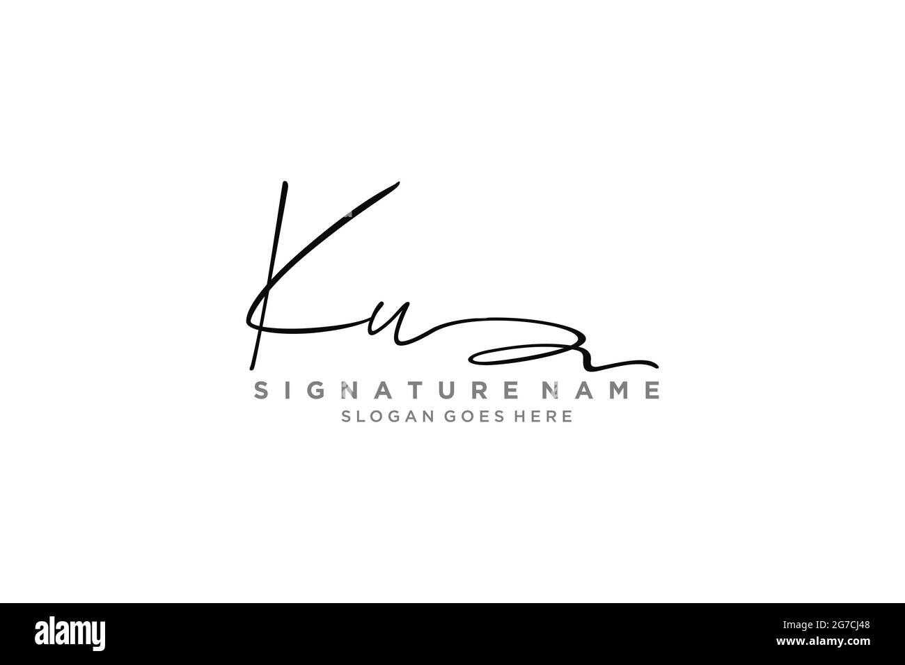KU Letter Signature Logo Template elegant design logo Sign Symbol ...