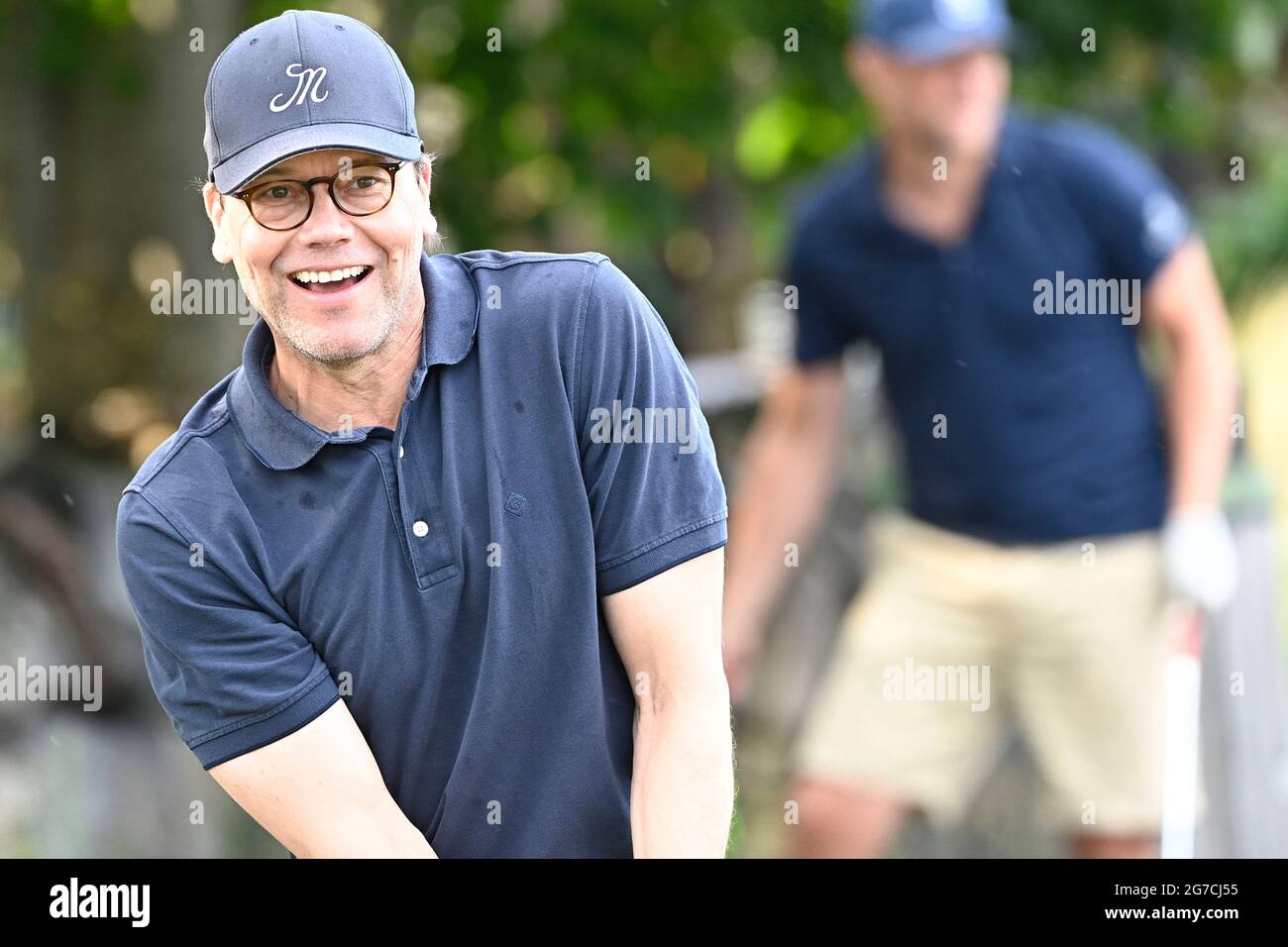Prince Daniel playing in the Victoria golf tournament at Ekerum golf ...