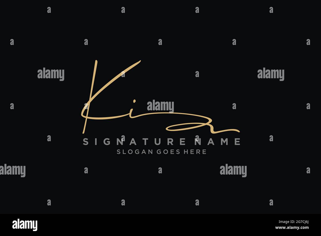KI Letter Signature Logo Template elegant design logo Sign Symbol ...