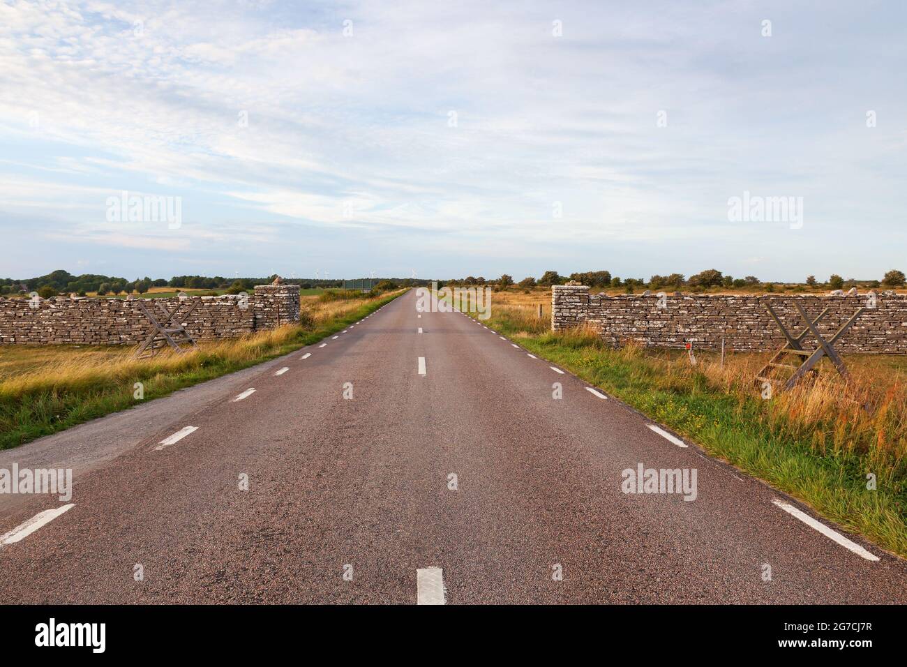Straight asphalt road in scandinavia hi-res stock photography and ...