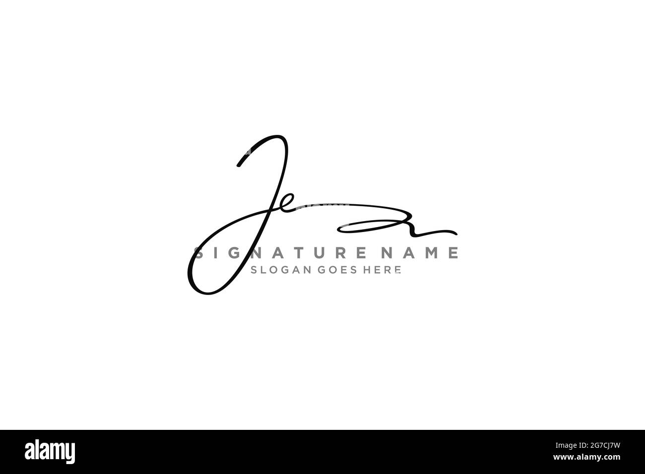 JE Letter Signature Logo Template elegant design logo Sign Symbol ...