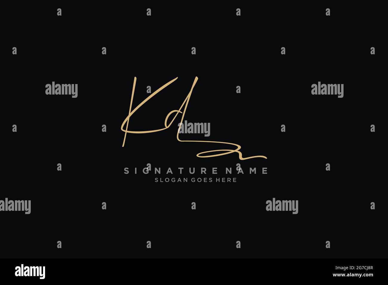KD Letter Signature Logo Template elegant design logo Sign Symbol ...