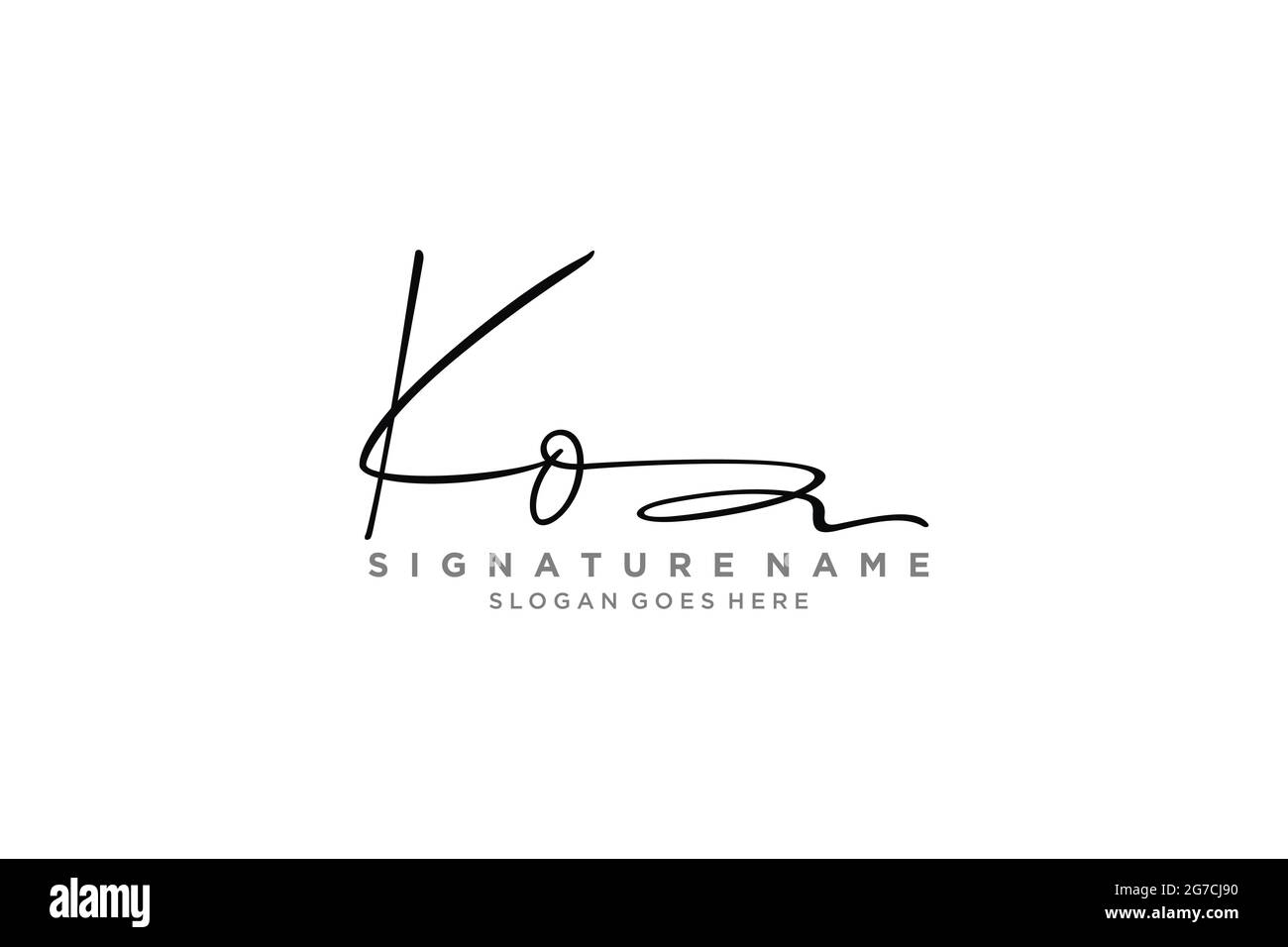 KO Letter Signature Logo Template elegant design logo Sign Symbol ...