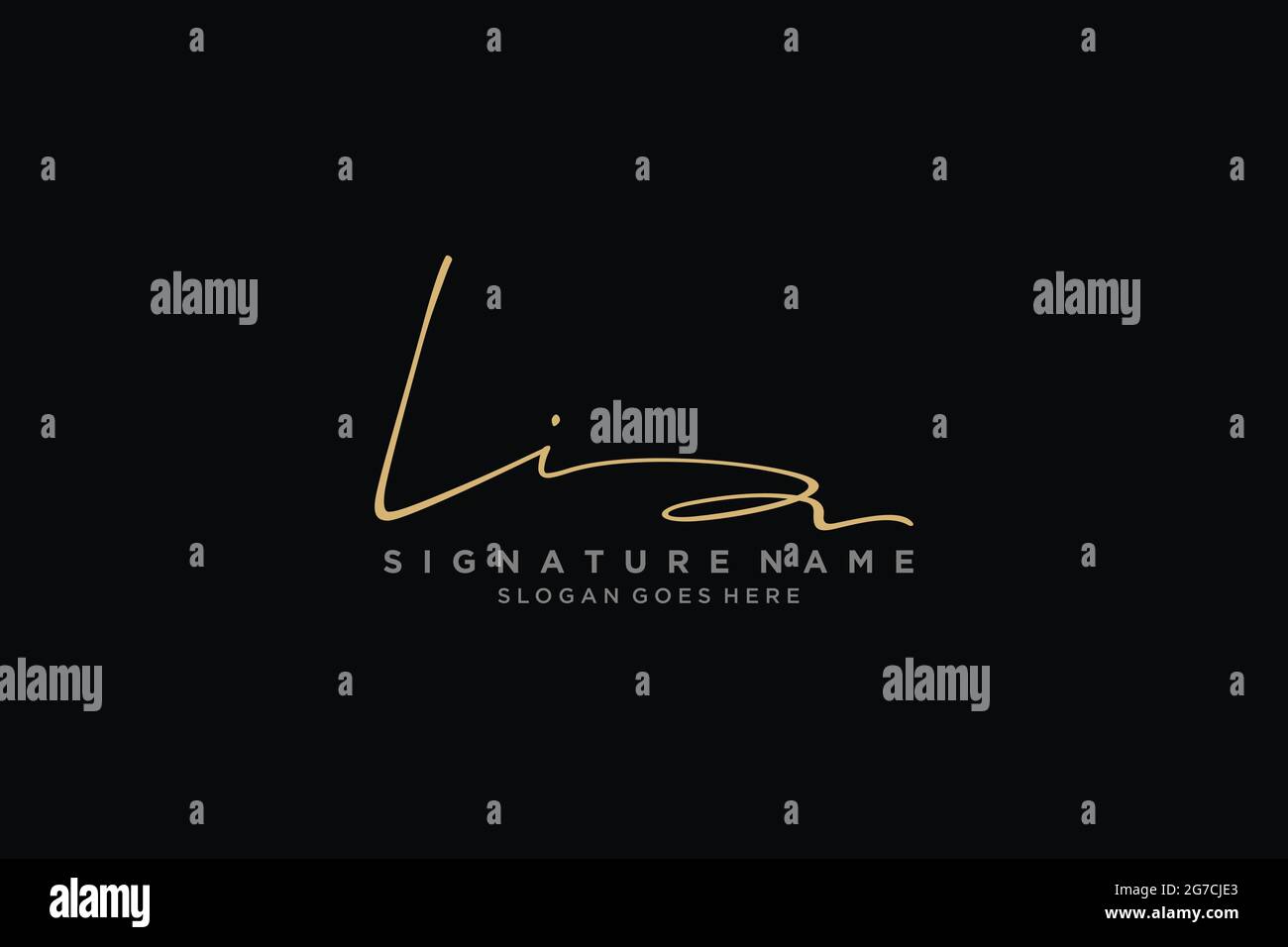 LI Letter Signature Logo Template elegant design logo Sign Symbol ...