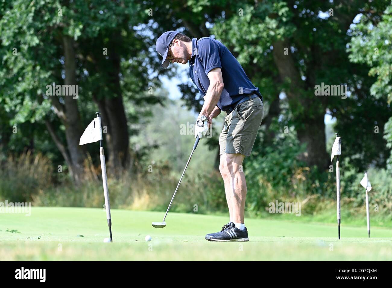 Prince Daniel playing in the Victoria golf tournament at Ekerum golf ...