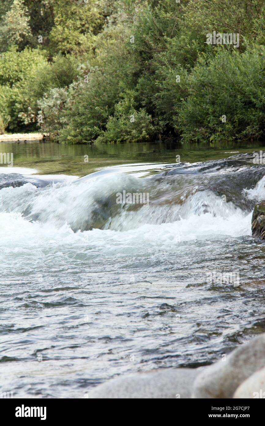 Water Flows between the Stones, Wild Nature of a River between Large ...