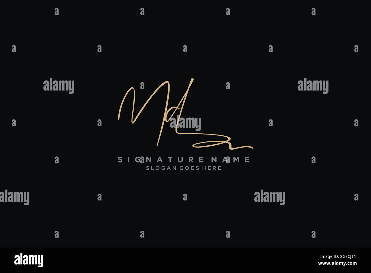 MD Letter Signature Logo Template elegant design logo Sign Symbol ...