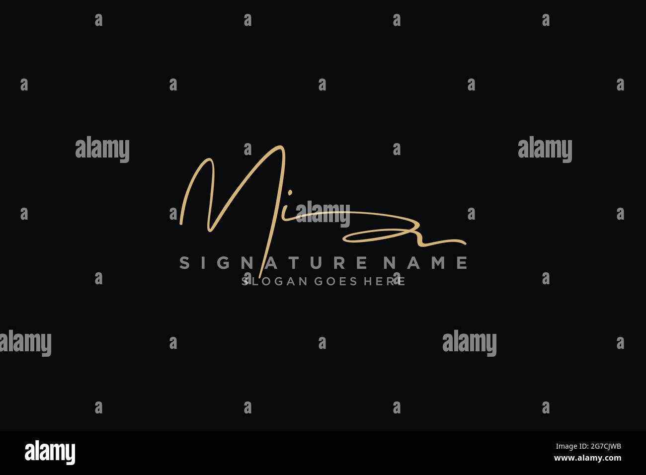 MI Letter Signature Logo Template elegant design logo Sign Symbol ...