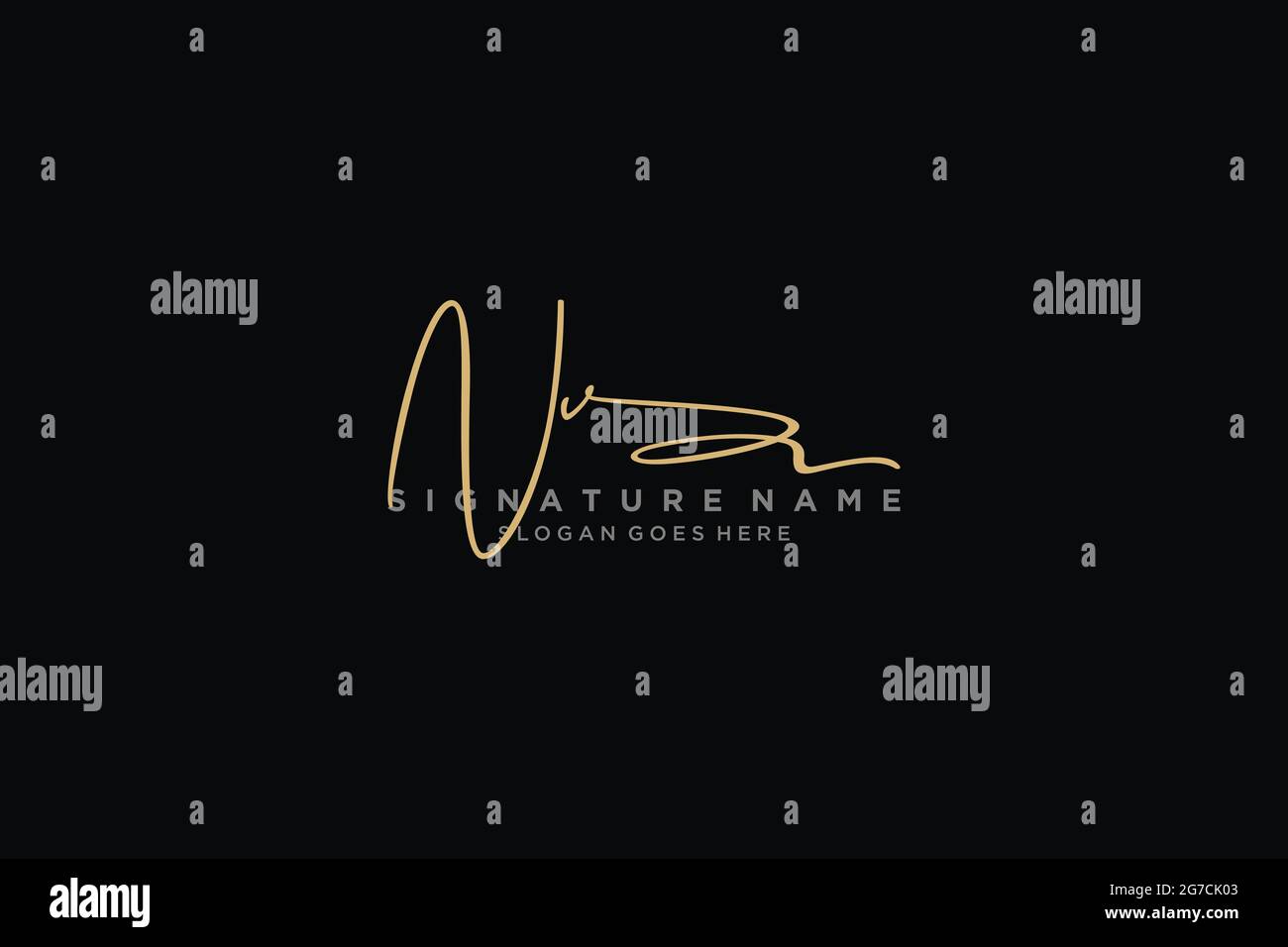 NV Letter Signature Logo Template elegant design logo Sign Symbol ...