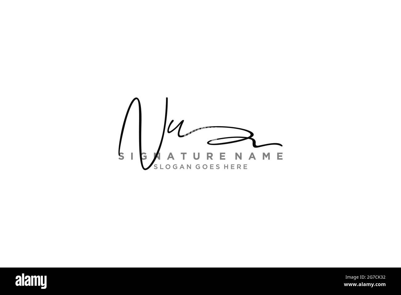 NU Letter Signature Logo Template elegant design logo Sign Symbol ...
