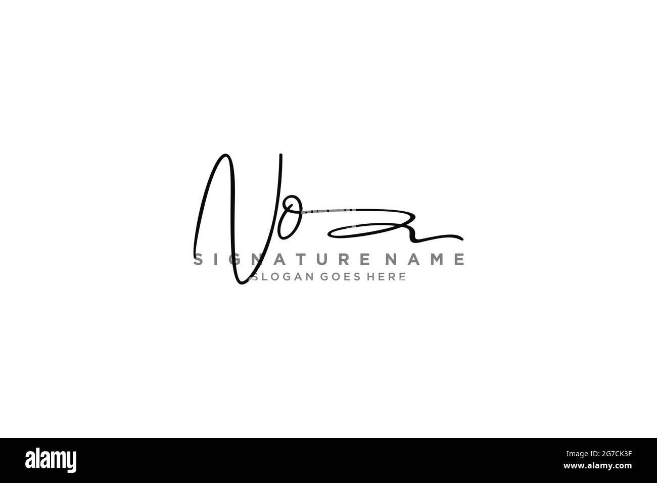 NO Letter Signature Logo Template elegant design logo Sign Symbol ...