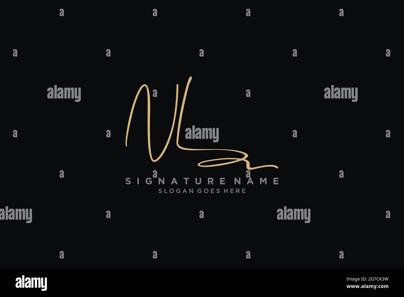 NL Letter Signature Logo Template elegant design logo Sign Symbol ...