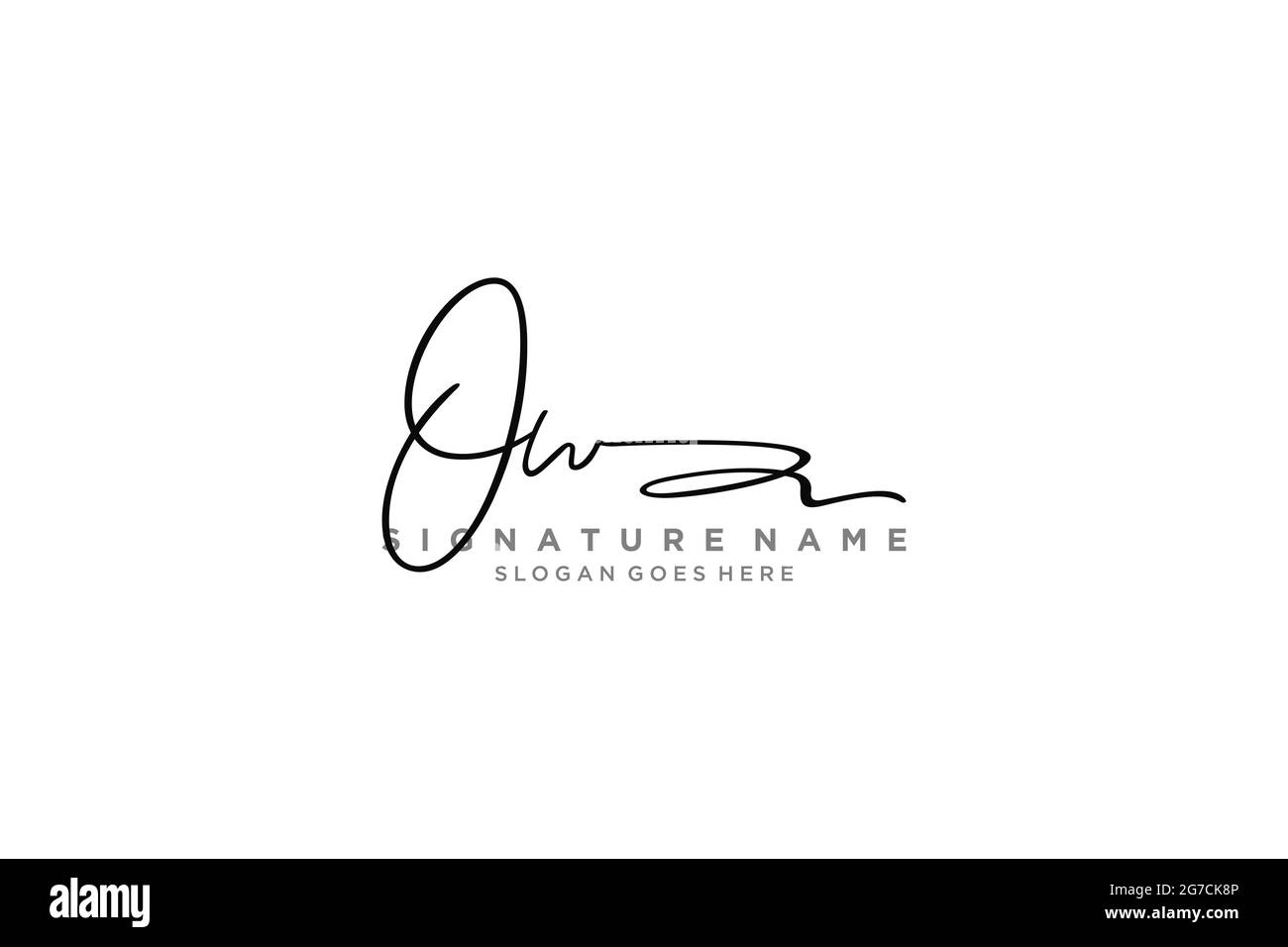 OW Letter Signature Logo Template elegant design logo Sign Symbol ...