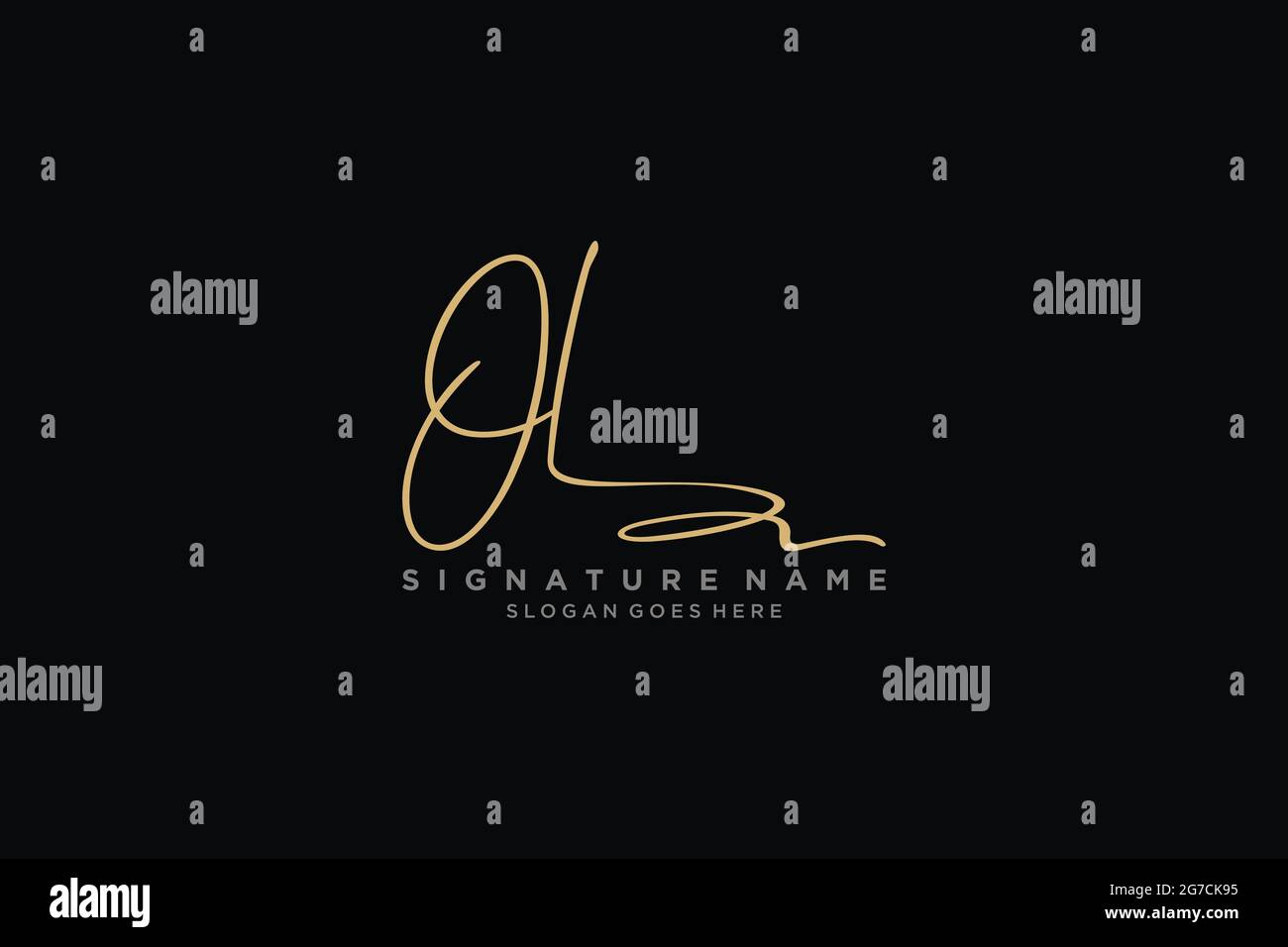 OL Letter Signature Logo Template elegant design logo Sign Symbol ...