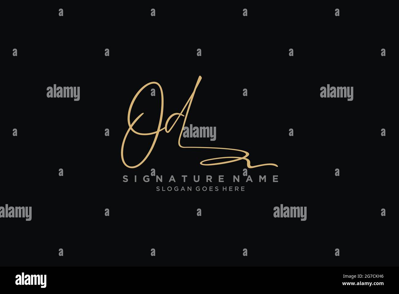 OD Letter Signature Logo Template elegant design logo Sign Symbol ...