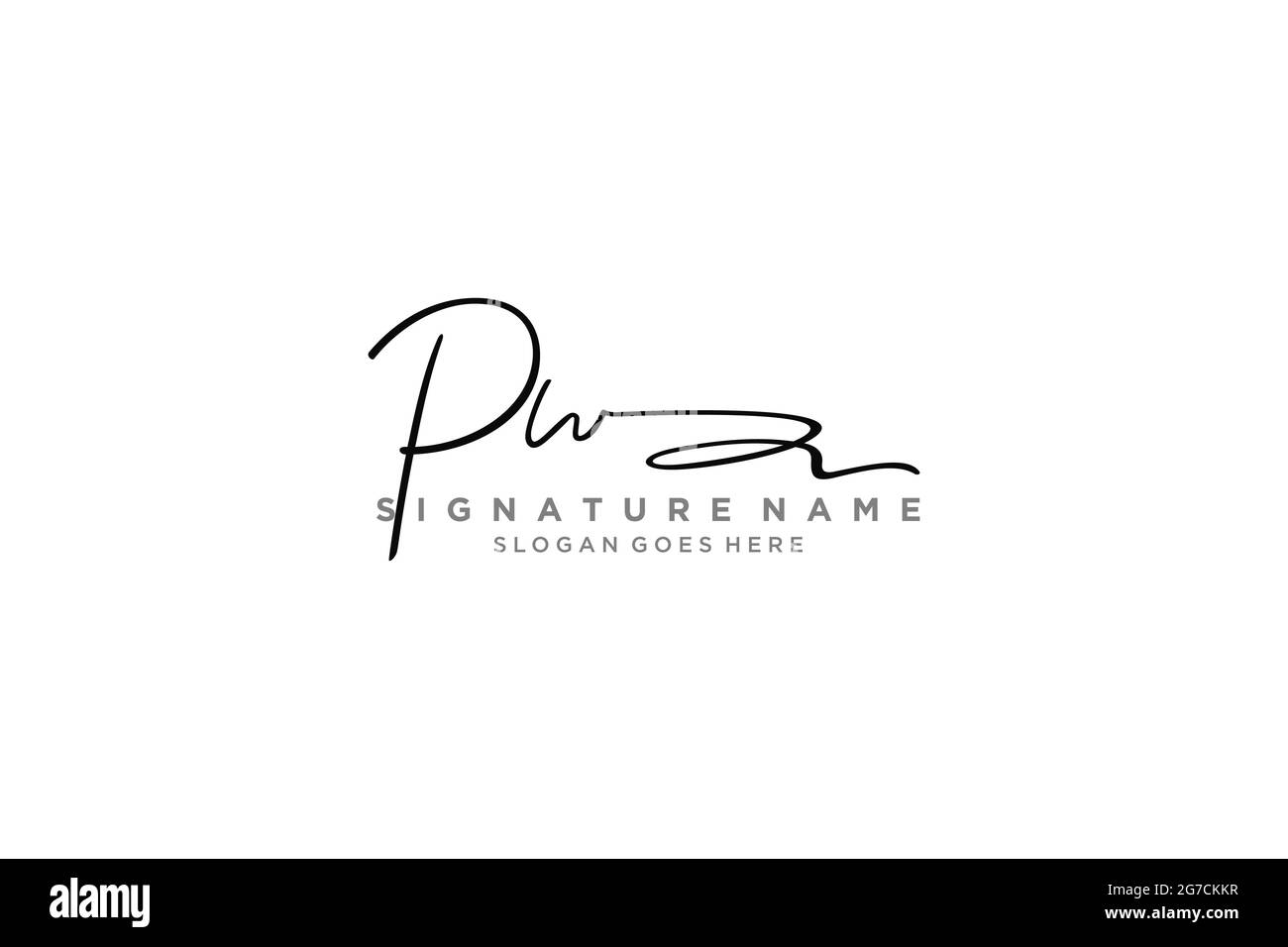 PW Letter Signature Logo Template elegant design logo Sign Symbol ...