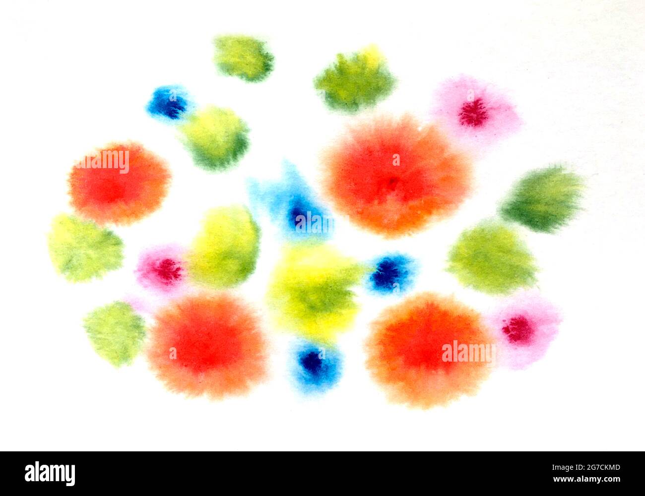 Abstract hand made watercolor background, fireworks, staining ...