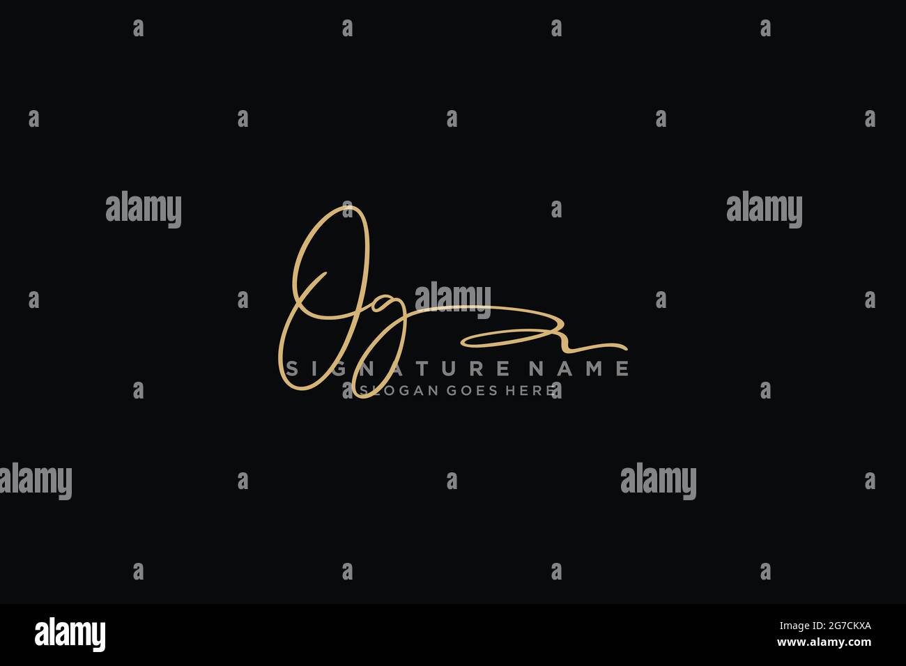 OG Letter Signature Logo Template elegant design logo Sign Symbol ...