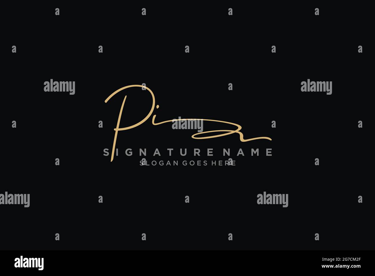 PI Letter Signature Logo Template elegant design logo Sign Symbol ...