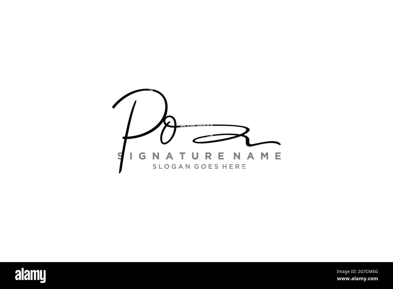 PO Letter Signature Logo Template elegant design logo Sign Symbol ...