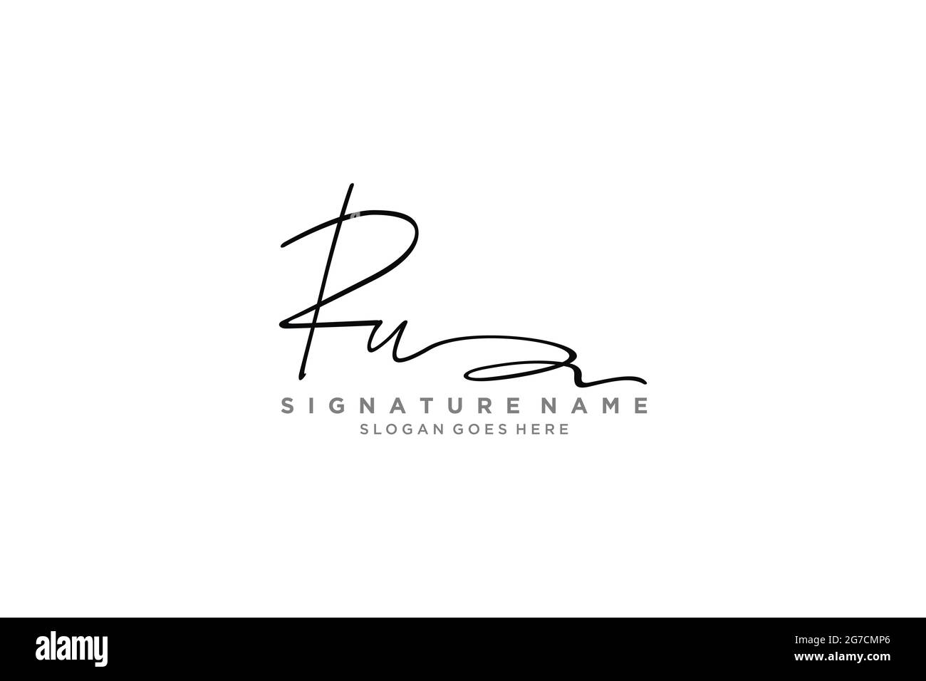 RU Letter Signature Logo Template elegant design logo Sign Symbol ...