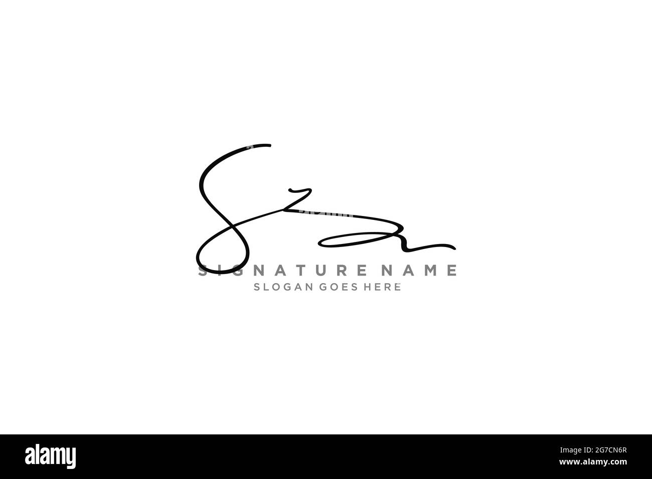 SZ Letter Signature Logo Template elegant design logo Sign Symbol ...