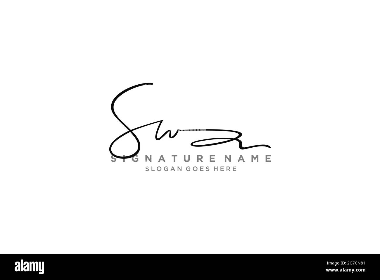 SW Letter Signature Logo Template elegant design logo Sign Symbol ...