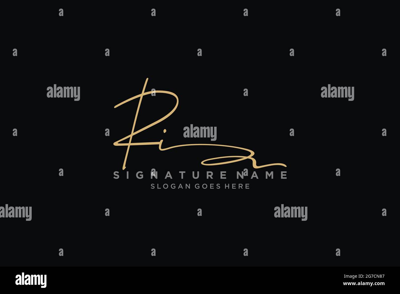 RI Letter Signature Logo Template elegant design logo Sign Symbol ...