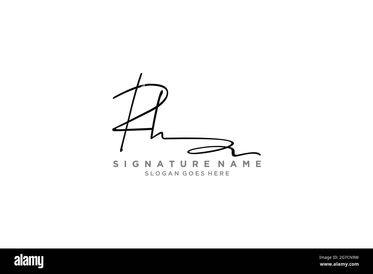RH Letter Signature Logo Template elegant design logo Sign Symbol ...