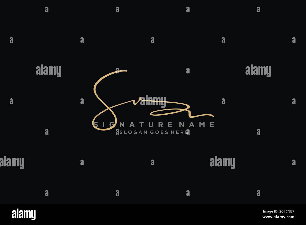 SV Letter Signature Logo Template elegant design logo Sign Symbol ...