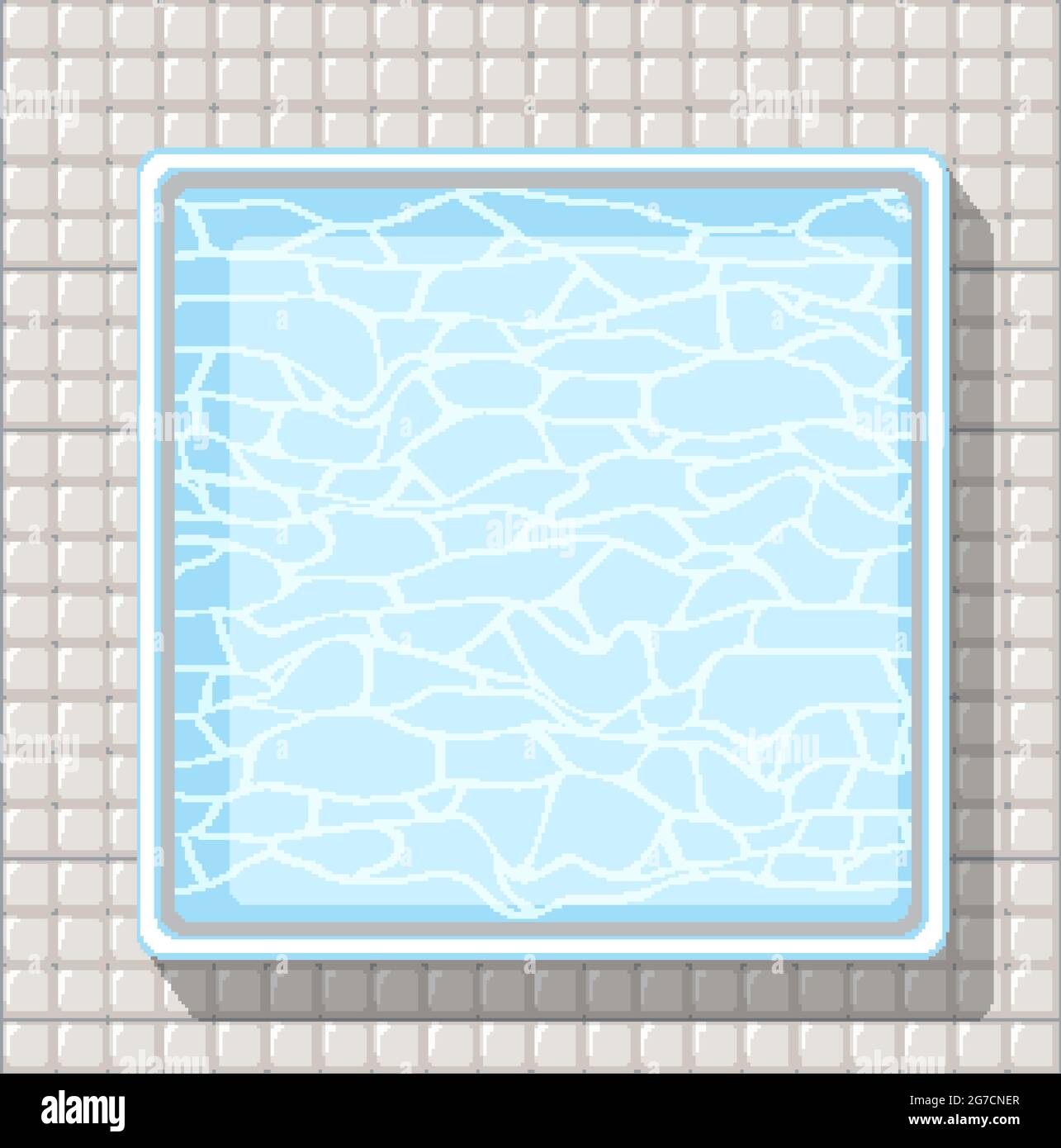 Top view of swimming pool on white background illustration Stock Vector ...