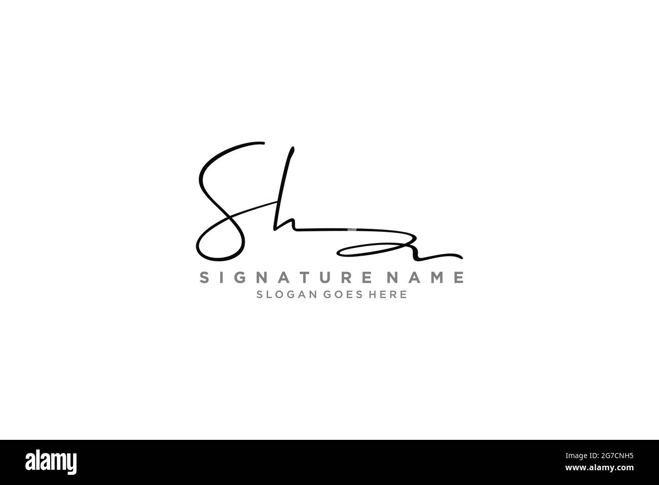 SH Letter Signature Logo Template elegant design logo Sign Symbol ...