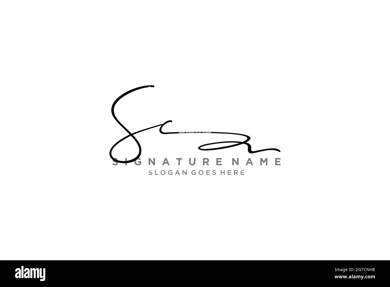 SC Letter Signature Logo Template elegant design logo Sign Symbol ...