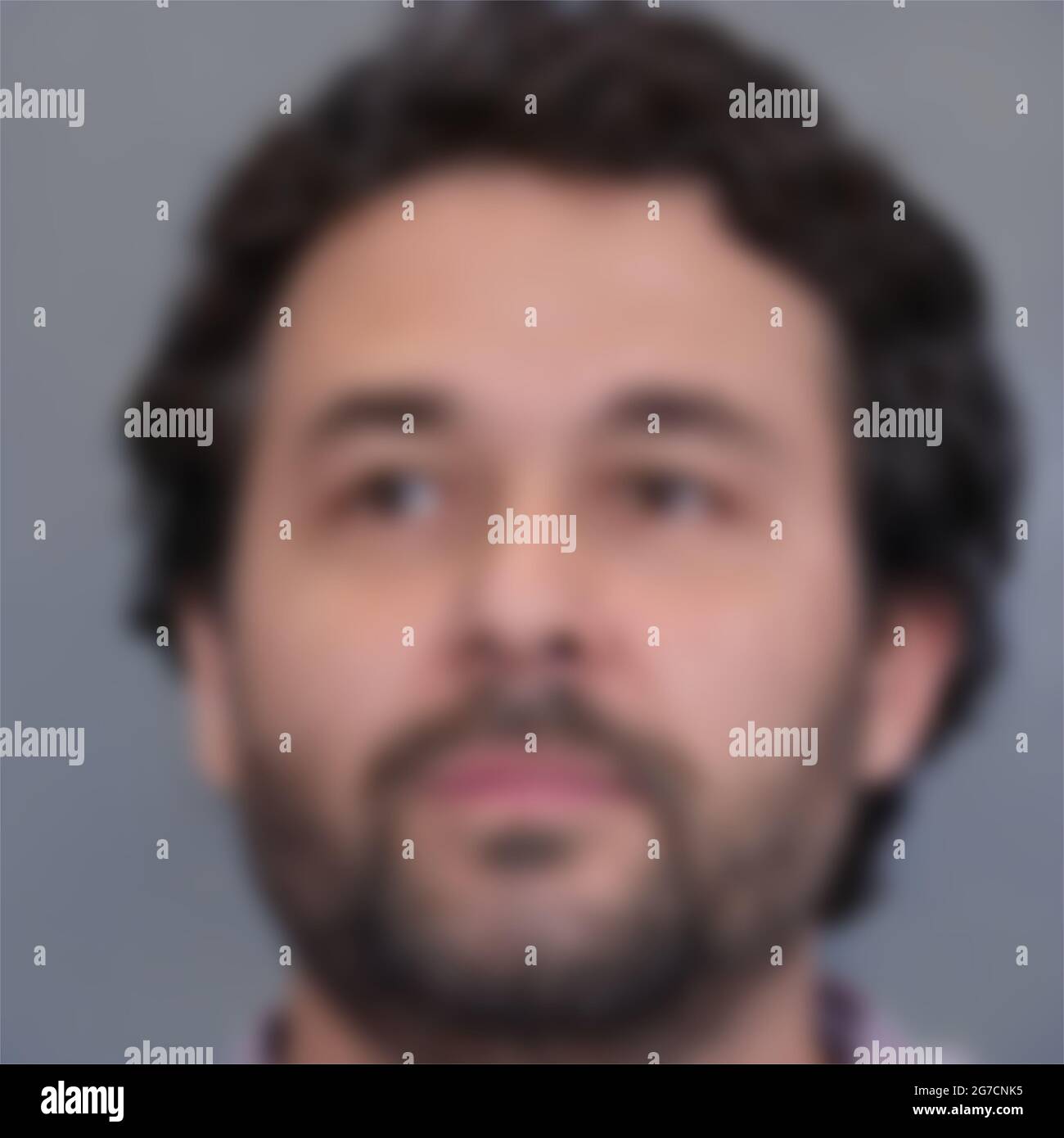 Close-up portrait of white man with beard, blurred image ...